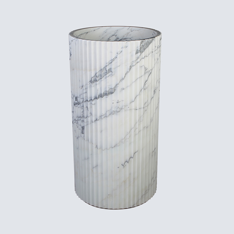 Lilac Honed Freestanding Basin Back | Bamby Stone